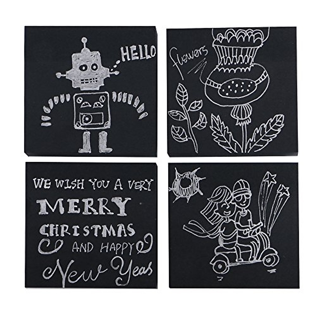 Eagle Black Sticky Notes, 3 X 3-Inches, 100 Sheets per Pad, 4 Pads (Black)