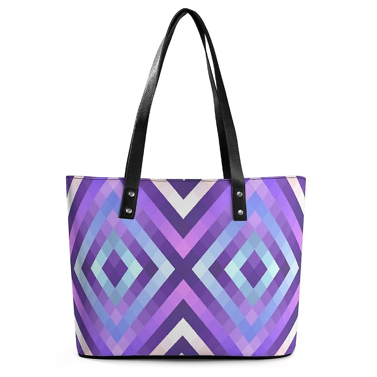 Womens Handbag Aztec Pattern Leather Tote Bag Top Handle Satchel Bags For Lady