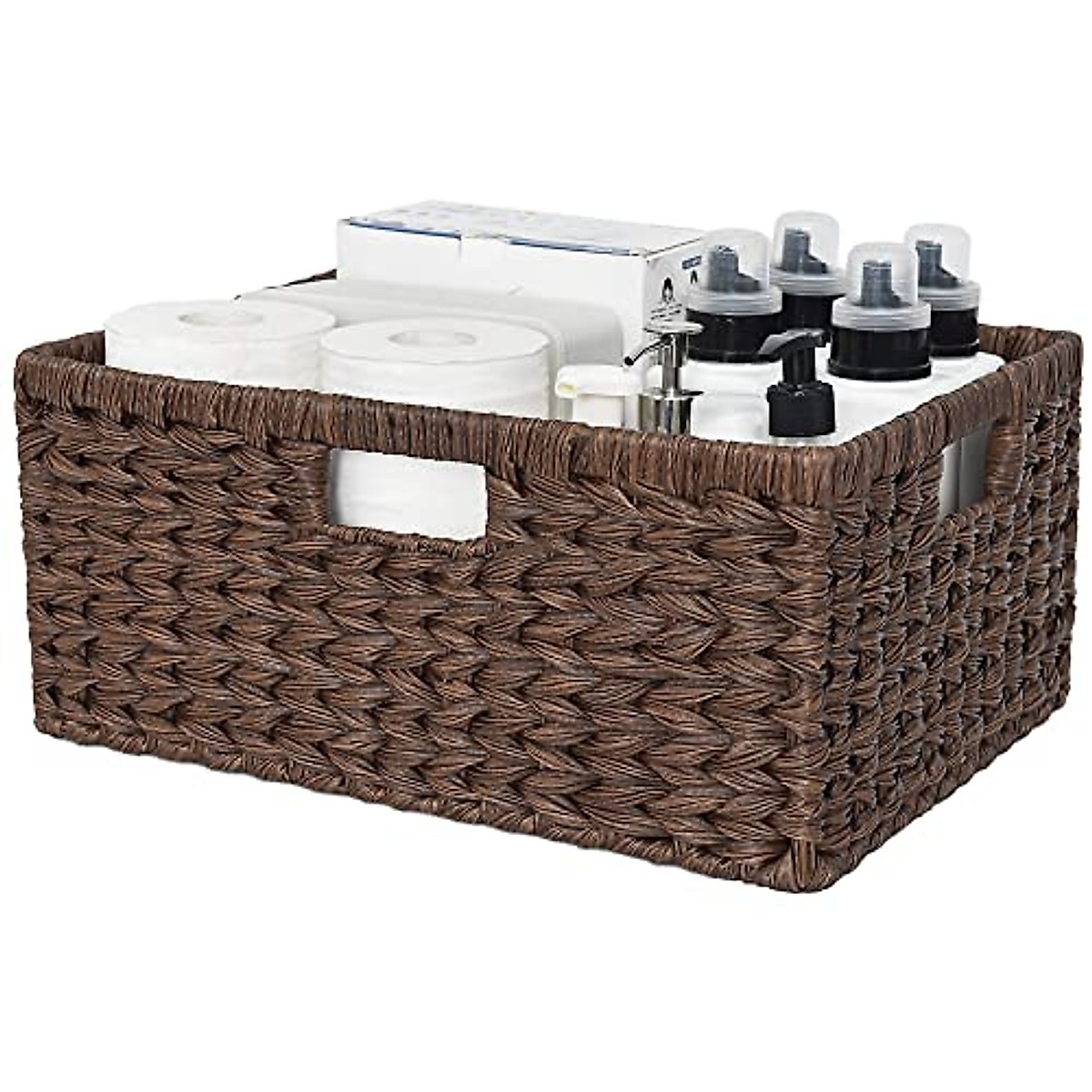 GRANNY SAYS Bundle of 1-Pack Extra Large Wicker Basket Storage & 2-Pack Shelf Storage Baskets