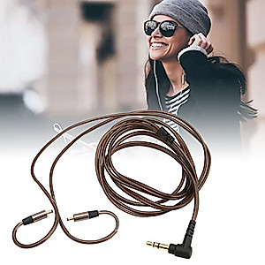 Zopsc Replacement Earphone Cable for IRock A8 3.9ft, Gold Plated 3.5mm Plug Lossless Earphone Audio Cable.