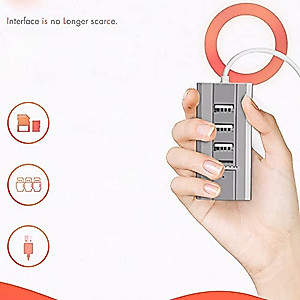 SHYPT Multi-Port Lightweight Docking Station Practical Converter Compact Exterior Sound Card Reader Portable USB Hub