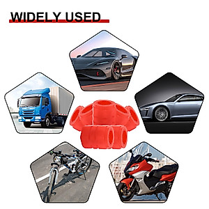 QUICTO 8PCS Car Tire Valve Caps, Illuminated Tire Valve Caps for Cars, Motorcycles, Bicycles, Trucks, SUVs Universal Tire Valve Caps (Red