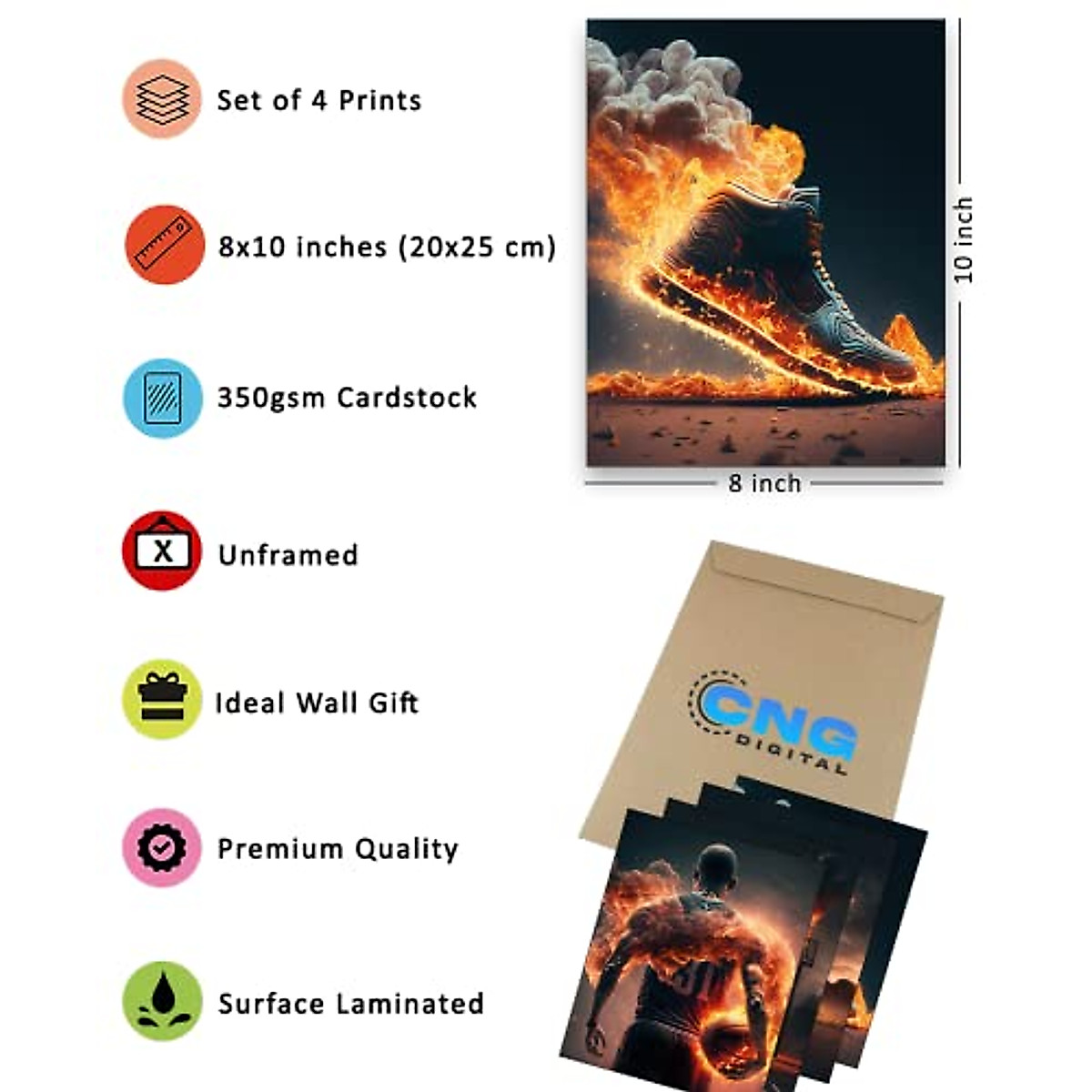 Basketball Wall Art Prints Basketball Stars Wall Art Set of 4 Unframed (8''x10'') Basketball Room Decor Basketball Wall Decor Basketball Boys Bedroom Decor Basketball Wall Art Sports Poster Basketball Man Cave Decor