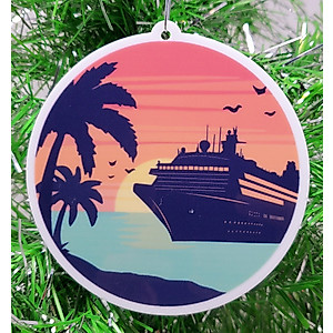Cruise Christmas Ornament - Cruising Travel Cruise Ship Vacation Themed Ornament (C7)