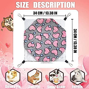 LROEZR 2 Pcs Pet Ferrets Hanging Hammock Small Animal Guinea Pig Rat Hamster Hanging Bunk Bed Hammock Cage Toy for Hamster Chinchilla Rat Sugar Glider Parrot Guinea Pig Hideout Sleep Play
