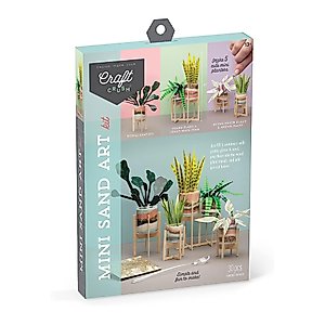 Craft Crush Faux Plant Sand Craft Kit - DIY Home Decor for Desk, Dresser & Office