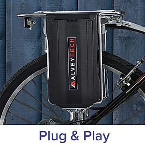 AlveyTech 24 Volt 10 Ah Rack Mount Battery Pack for Currie eZip and IZIP Electric Power Bike - Compatible with Other eBike, Bicycle, Bikes, and Scooter Replacement Parts, x2 AGM SLA 12V 10A Batteries