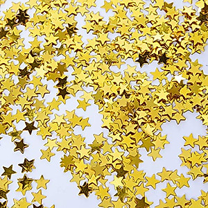 EBOOT Star Confetti Star Table Confetti Metallic Foil Stars Sequin for Party Wedding Decorations, 30 Grams/ 1 Ounce (Gold)