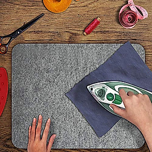 MOHOM 17" x 13.5" Wool Pressing Mat 100% New Zealand Felted Wool Ironing Mat Pad Blanket for Quilter, Sewing, Quilting Supplies and Notions