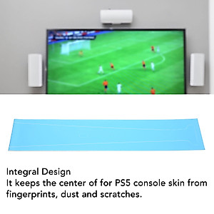for PlayStation5 Console Middle Skin, Game Console Middle Strip Sticker Console Middle Skin for PS5 Digital Edition Host, Host Middle Strip Sticker(Blue)
