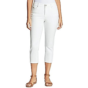 Nine West Women's Chrystie Denim Capri, White, 6
