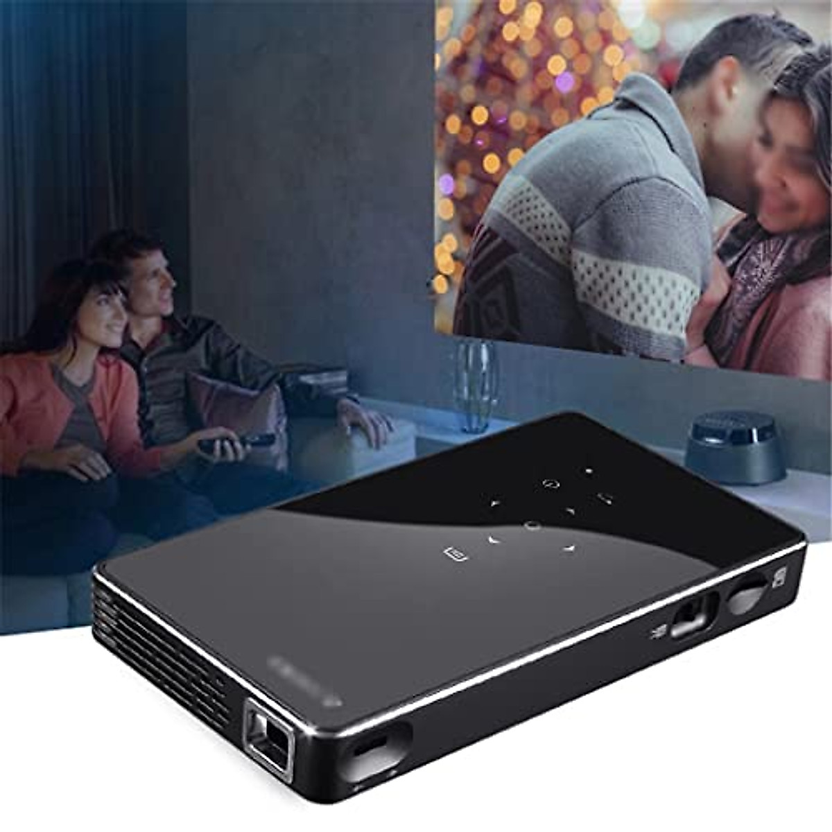 DROOS Portable WiFi Bluetooth Micro Projector for Home & Travel