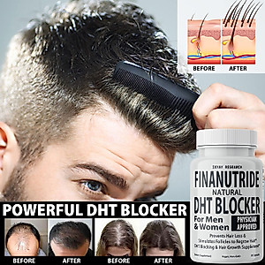 Finanutride Natural DHT Blocker & Hair Growth Capsules - Prevent Hair Loss, Stimulate Follicles, Proprietary Regrowth Treatment