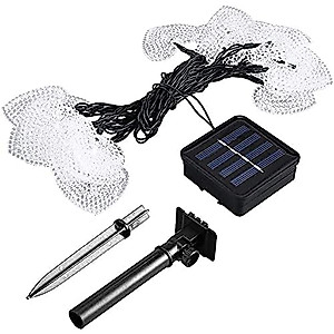 JIAN Heart-Shaped Solar String Light, String Lights Outdoor Garden, 5m 20 LED Decorative Light Garden Lights for Wedding Party Patio Home Christmas Tree Decorations for Christmas (Warm White)