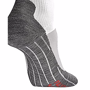 FALKE Women's RU4 Endurance Cool Running Socks, Mid Calf, Medium Cushion, Athletic Sock, Breathable Quick Dry, Nylon, White (White-Mix 2020), 8-9, 1 Pair