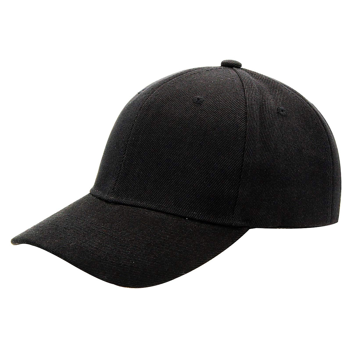 Baseball Cap Men Women - Adjustable Plain Sports Fashion Quality Hat, BLK