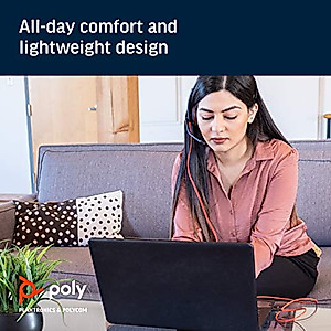 Plantronics - Blackwire 3210 - Wired, Single Ear (Monaural) Headset with Boom Mic - USB-A to connect to your PC and/or Mac