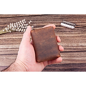 Handmade Card Holder, Minimalist Card Case, Slim Wallet, 100% Leather, Wallet with Card Holder, Minimalist Design (Brown)