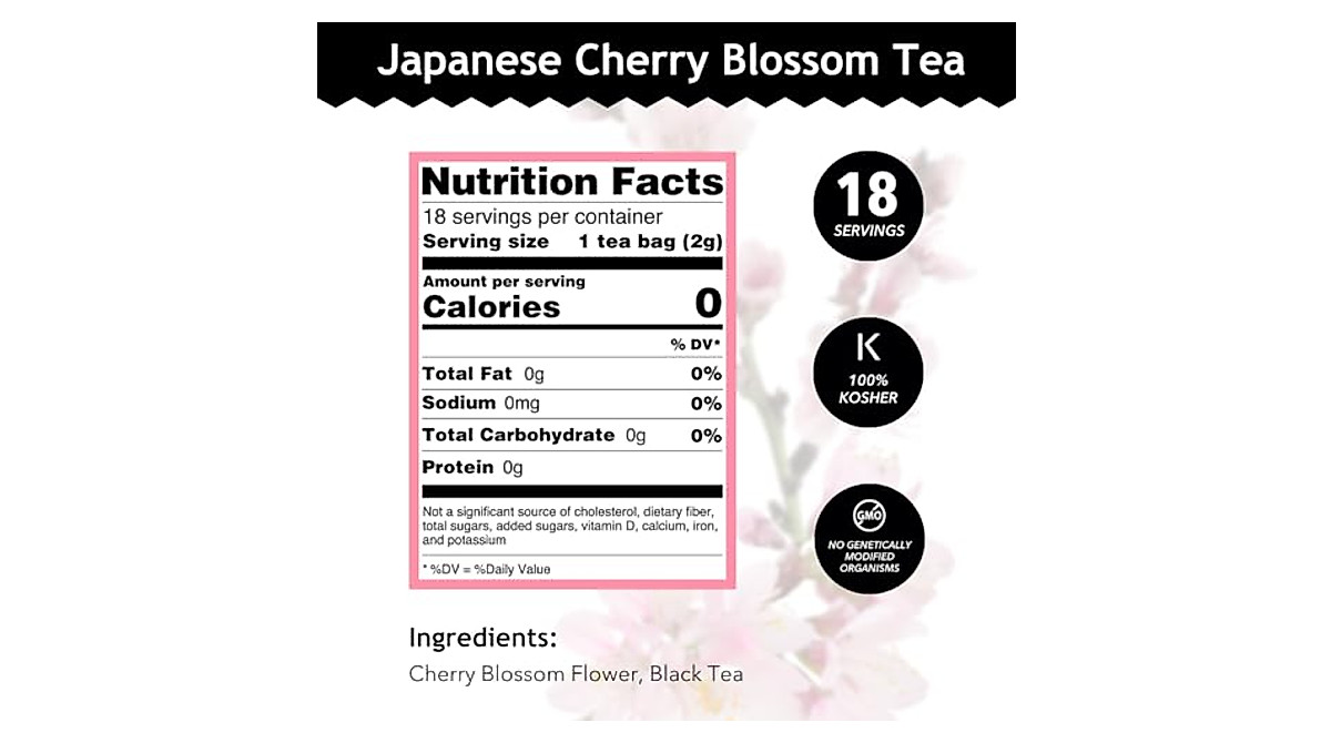 Enjoy Buddha Teas Japanese Cherry Blossom Tea - 18 Bags