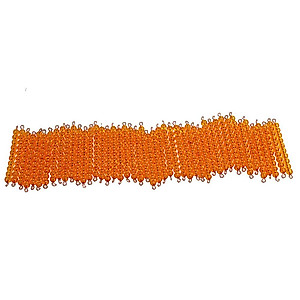 Kghios Montessori 45 Golden Bead Bars of Ten Montessori Math Beads Toys Materials for Toddlers Kids Mathematics Teaching Materials Preschool Education Toys