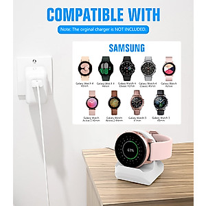 MoKo 2-Pack Charger Stand Compatible with Samsung Galaxy Watch 4,4 Classic/3 41mm,45mm/Active,Active 2 40mm 44mm, Silicone Charging Stand Non-Slip Base Charger Dock Station Holder Bracket - Black