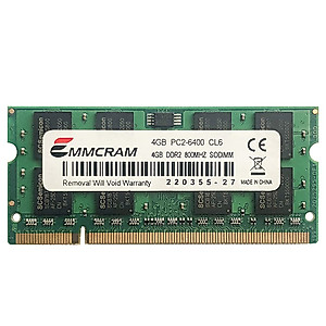 EMMCRAM 8GB (2 x 4GB) PC2-6400 DDR2-800 200PIN SoDIMM Laptop RAM Non-ECC Unbuffered Notebook Memory for Dell E6400,E6500, Inspiron 1545, M4400,E5500