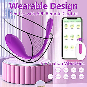 G Spot Vibrator Dildo Couples Sex Toys, Remote Control 9 Vibrators Music Video APP Modes Adult Sex Toys & Games