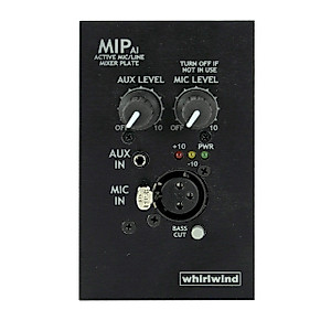 Whirlwind MIPAI 1 Gang Media Input Active Wall Plate without Power Supply, Black