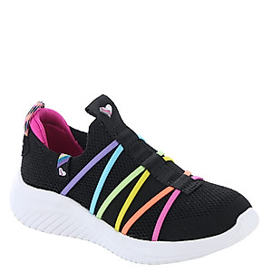 Skechers Ultra Flex 3.0 Sneaker, Black/Multi, 2 US Unisex Little Kid