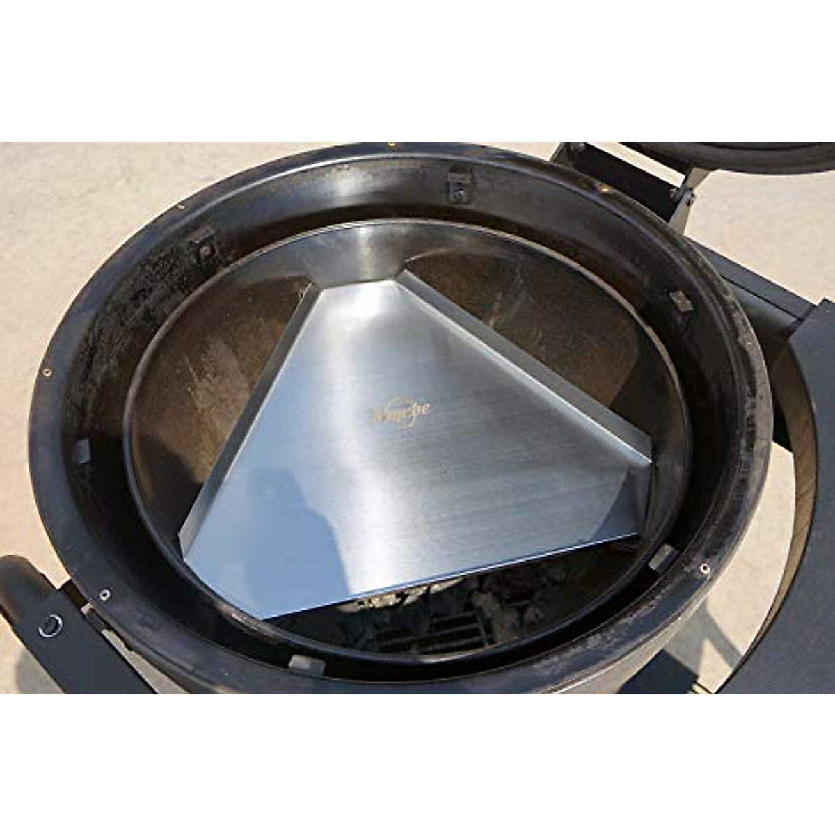 BBQube Heat Deflector/Drip Pan for Akorn Kamado Kooker Grill & Smoker, Stainless Steel, One Size