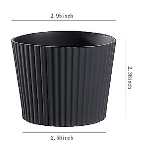 ATCYMI 6 PCS Reusable Coffee Cup Sleeves for Iced Hot Drink Silicone Heat Resistant Protector Cover for Glass Bottle Mug Cup Sleeve