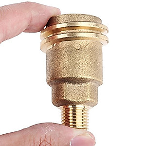 QCC1 Nut Propane Gas Fitting Hose Adapter with 1/4" Male Pipe Thread, Propane Quick Connect Fittings Hose Adapters, Solid Brass Outdoor Cooking Propane Adapter (Pack of 2)