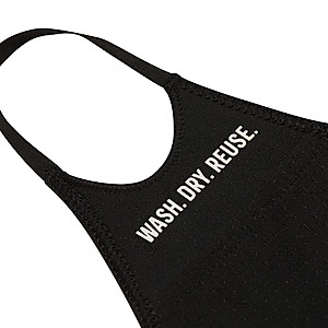 Reebok Standard Face Mask, 3 Pack, Black, Small