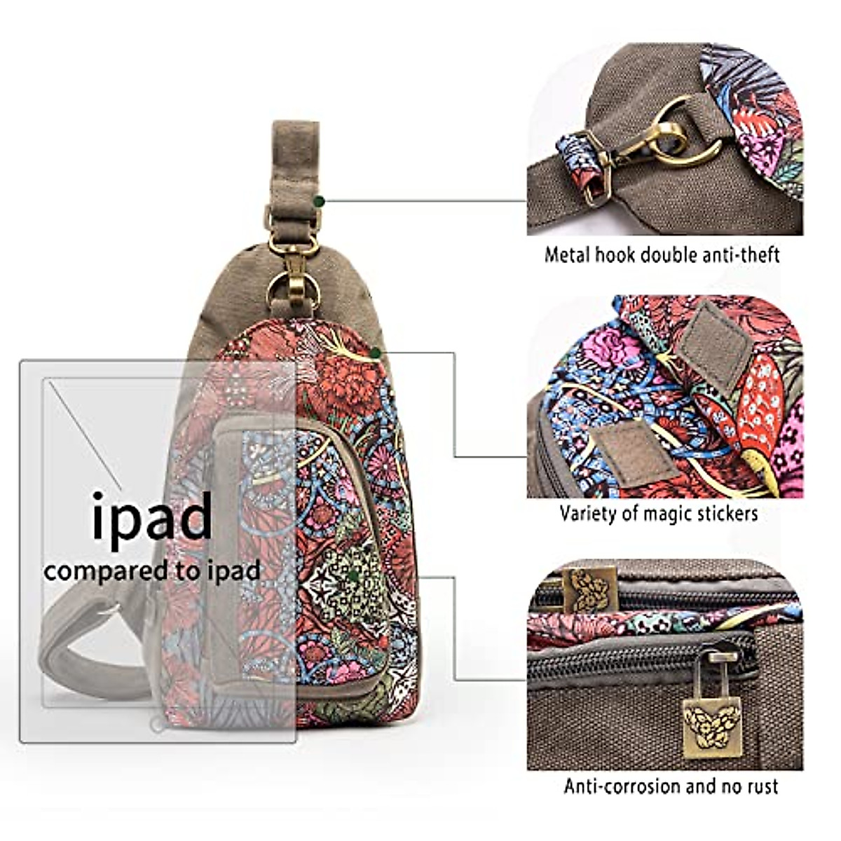 Black Butterfly Premium Chest Bag for Women Crossbody Small, Chest Pack for Fashion and Light (1037K)