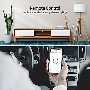 SONOFF S40 Smart Plug with Energy Monitoring 15A, WiFi Smart Outlets That Work with Alexa, Google Home & IFTTT, Smart Plug with Remote, ETL Certified, NO Hub Required, 2.4G WiFi Only(4-Pack)