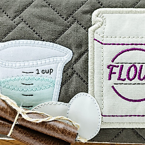 Kimberbell Embellishment Sweet As Pie Bench Pillow Kit: (15Pcs) Includes: Cork, String Leather, Felt, Flexi Foam, Vinyl, Pins, Pair with Bench Pillow Machine Embroidery Design KD5118