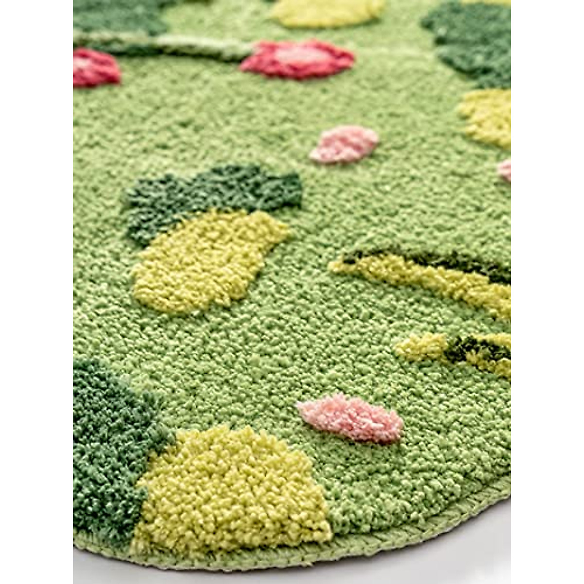 Moss Rug for Living Room Abstract 3D Mountains River Flowers Grass Moss Rug for Bedroom Aesthetic Decor, Indoor Floor Plush Shaggy Bedside Area Rug (Flowers & Grass,32x79in)