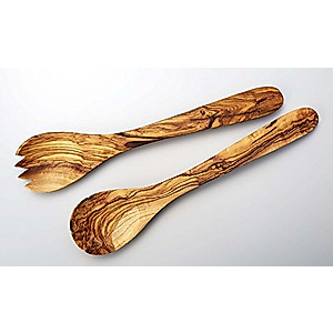 Naturally Med Olive Wood Salad Servers