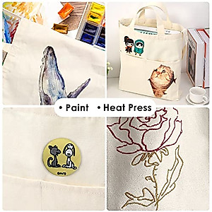 Lily queen Canvas Tote Bag for Women Aesthetic Shoulder Bags 2pcs