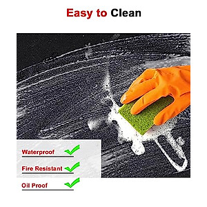 48 x 30 inch Under Grill Mats for Outdoor Grill, Deck and Patio Protector Mat, Double-Sided Fireproof Waterproof Oil-Proof BBQ Mat, Grill Floor Pads Fire Pit Mat Fireplace Mat (48X30 inch)