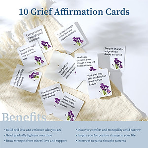 Violet Flower Sympathy Gift Baskets Bereavement Condolences Gifts for Women, Grieving Funeral Gifts Ideas to Express Comfort, Remembrance, Healing, Inspirational Sorry for Your Loss Gifts