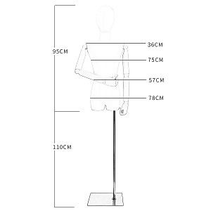 Mannequin Female Female Tailoring Dummy Mannequin with The arm Stereo Cropping Manikins Mannequins Dressmaker's Dummy Men (#2 )