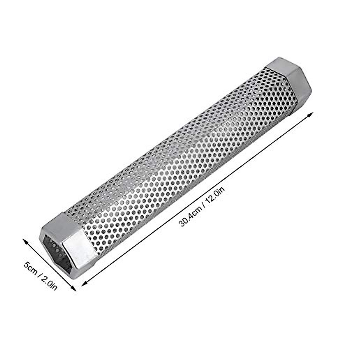 Naroote 12in Smoker Tube, Stylish BBQ Smoker Tube, for Gas Grill Electric Grill(Hexagon)