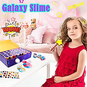 70 Pack Galaxy Slime, Super Mini Slime Kit, Funny Clear Slimes for Girls and Boys Slime, Party Favors Birthday Gifts, Classroom Prizes, Valentines, Easter and Christmas Slime Stress Relief Toys