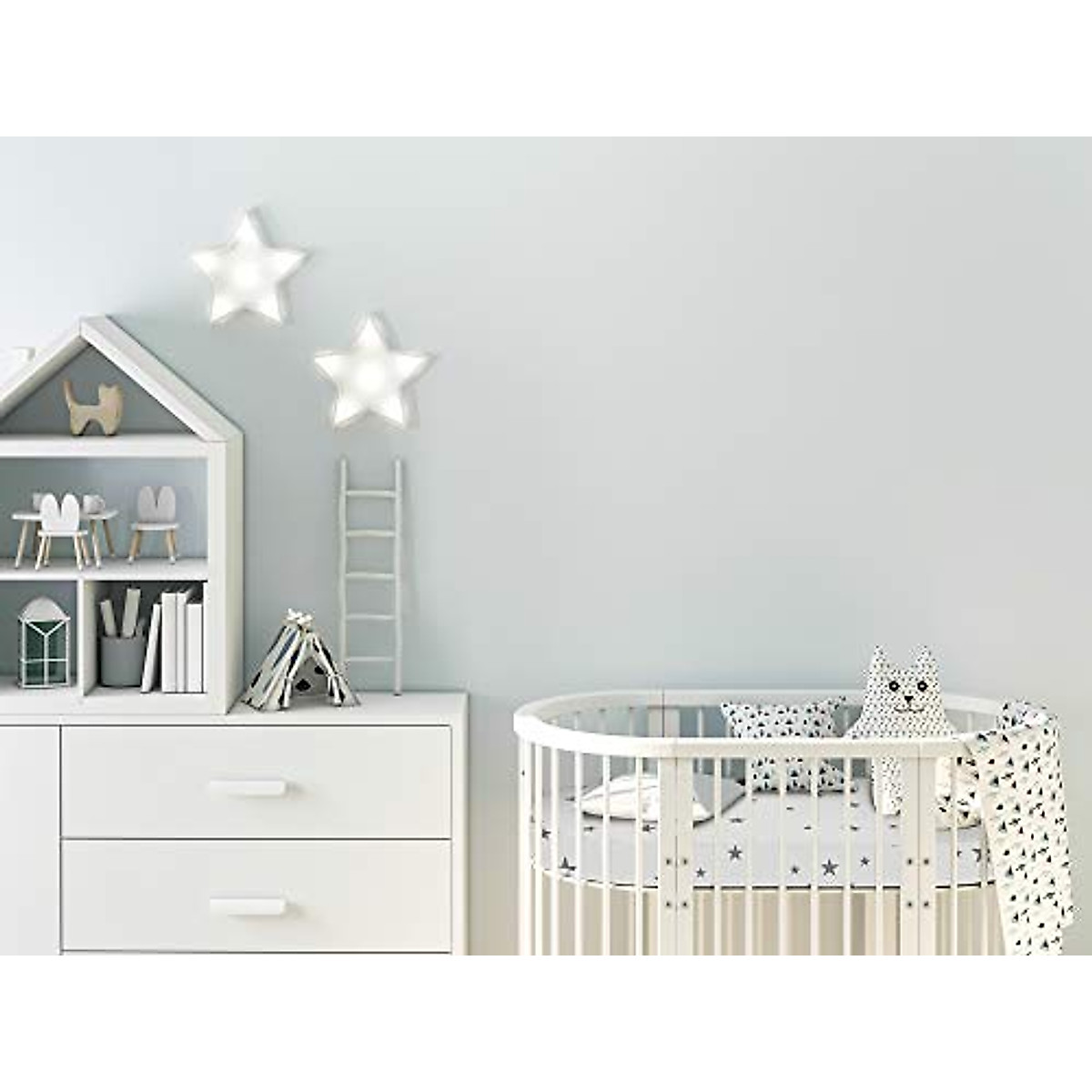 Bear's Little Fish 3-Pack of Moses Basket Sheets |100% Hypoallergenic Jersey Cotton |Gender Neutral Grey and White for Baby boy or Girl |Fitted Crib Sheets for Oval, Hourglass and Rectangular Mattress