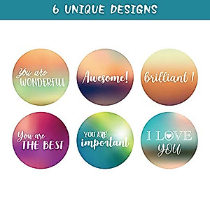 600 Pieces 1.5 Inch Positive Stickers Motivational Encouragement Quote Label Stickers Handwritten Modern Artistic Inspirational Stickers for Greeting Cards Envelopes Sealing Decor