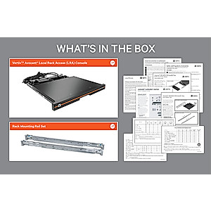 Avocent KVM Rack Mount Console| 1U LCD Tray | 18.5” LCD Widescreen| 1600 X 1200 Resolution (LRA185KMM-G01)