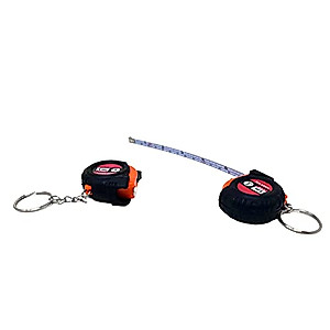 3 Pieces 1m/3ft Mini Keychain Portable Retractable Steel Tape Metric/Inch Measuring Tape Ruler Slide Lock for Body Measure, Kids Adult (3)
