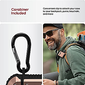 TALK WORKS AirPods Case Cover with Keychain - Rugged Protective Hard Skin for AirPods Keychain Case Clip Carabiner Wireless Charging Compatible with Apple Air Pod Carrying Case Series 1 & 2 - Rose