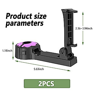 2 Pack of Upgraded 2 in 1 Car Seat Hooks 360 ° Rotation, with Cell Phone Holder, Hidden Seat Hooks, Can Hang Handbags, Purse, Toys, Groceries, Hook (2pcs-Purple)